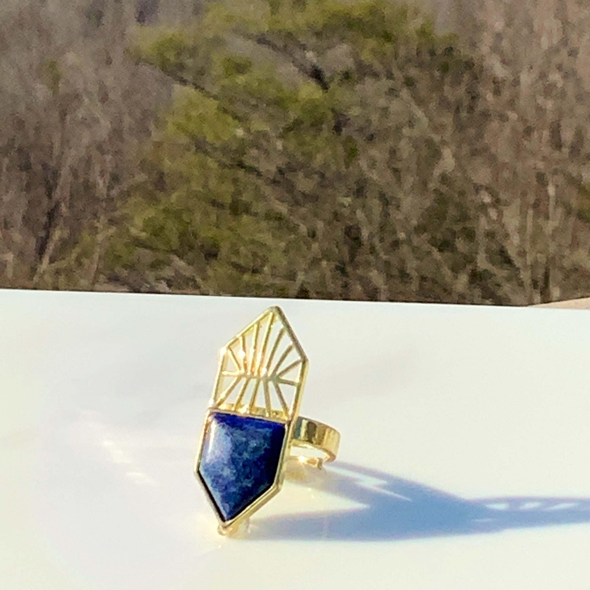 Geo Gemstone Ring – Peace Love Bling